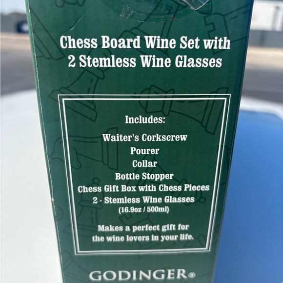 Godinger | Games | Godinger Chess Board Wine Set With Stemless Glasses ...